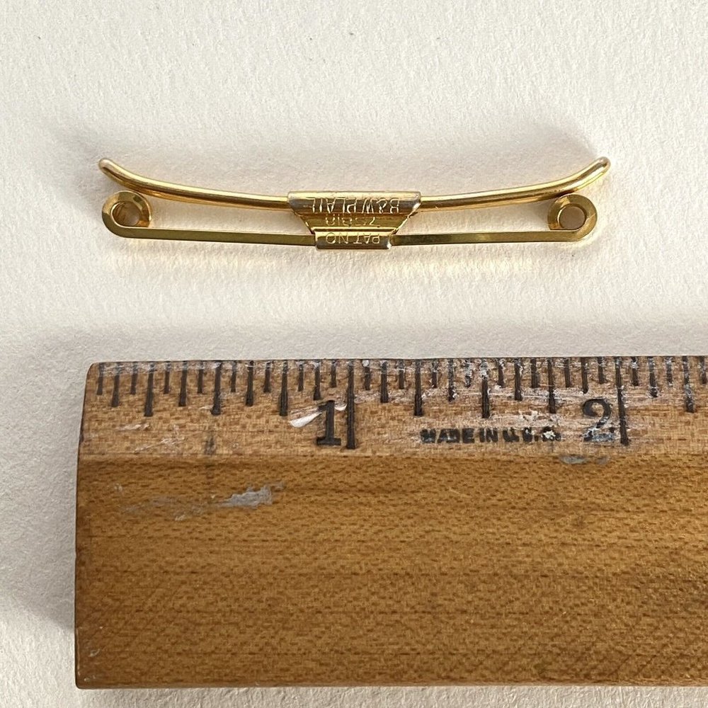 C1930 Mens Swank B&W Plate Collar Bar Stay Gold Plate… - Gem